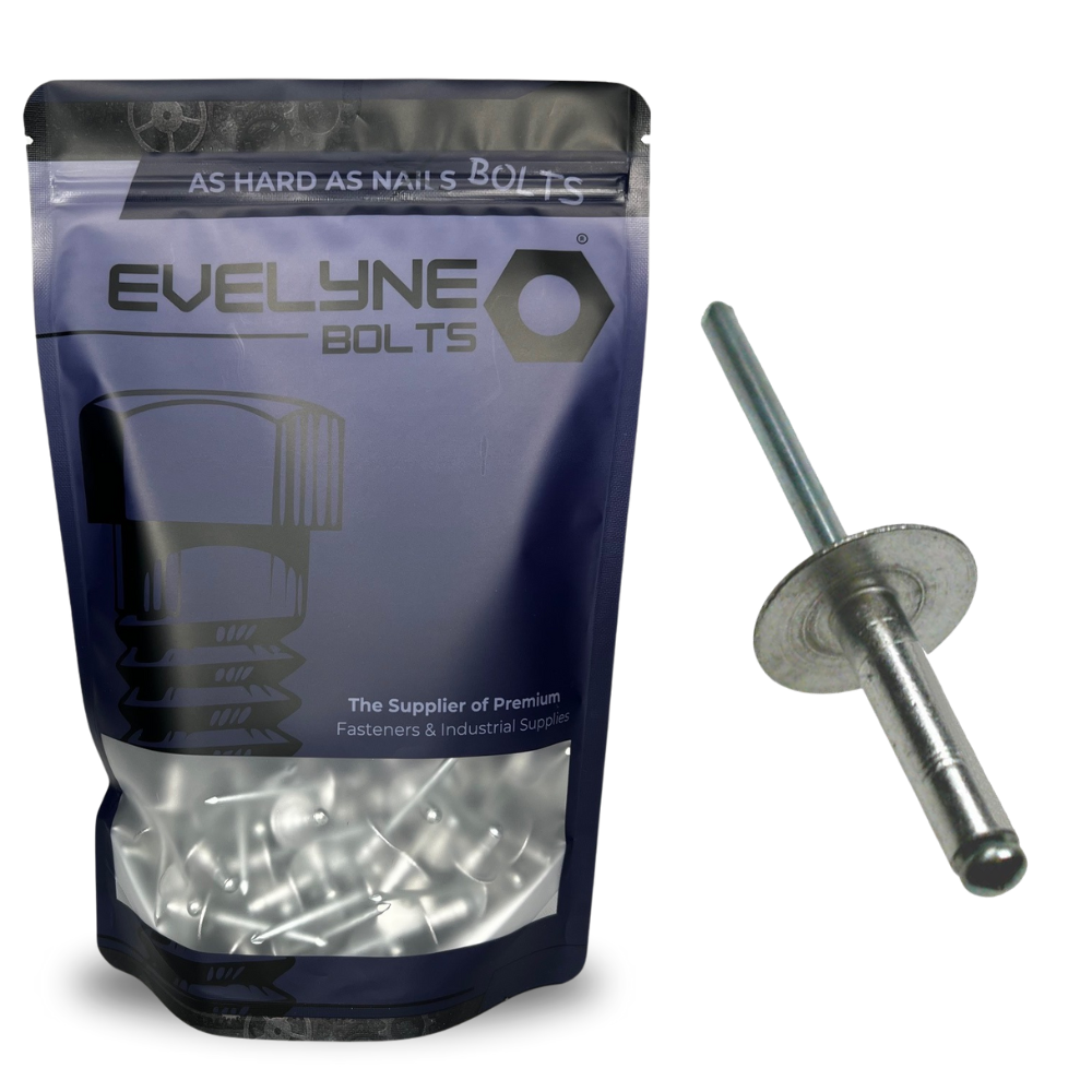 Multigrip Rivet 4.8x18mm Large Flg - Evelyne Bolts® – GreaseApe